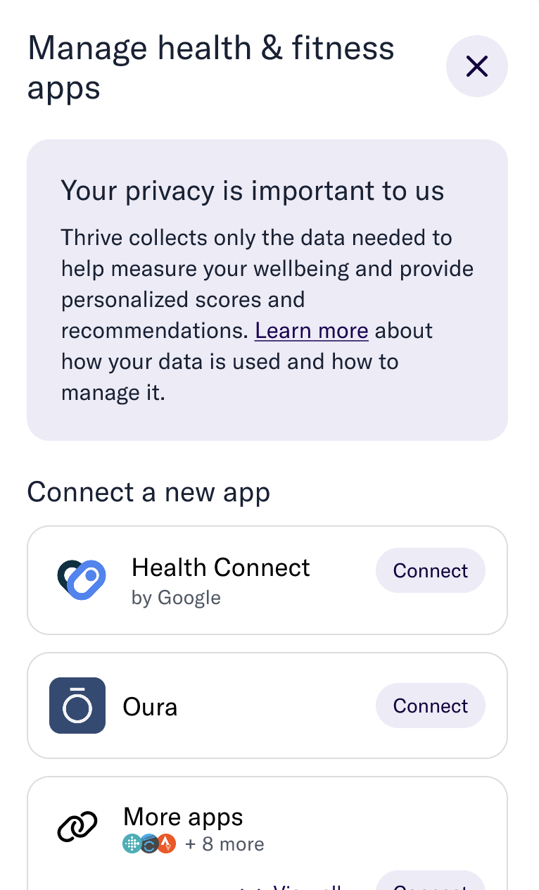 Connecting Google Health Connect with Thrive – Thrive Global FAQ